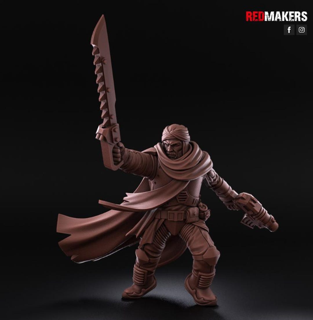 Desert Raiders Guard Officer - 28mm Tabletop - Base Included ...
