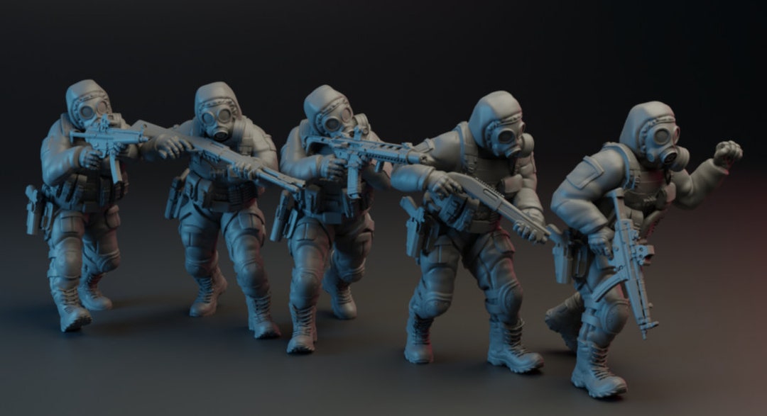 British SAS 5 Man Team - 28/20mm Scale - Turnbase Miniatures - Etsy