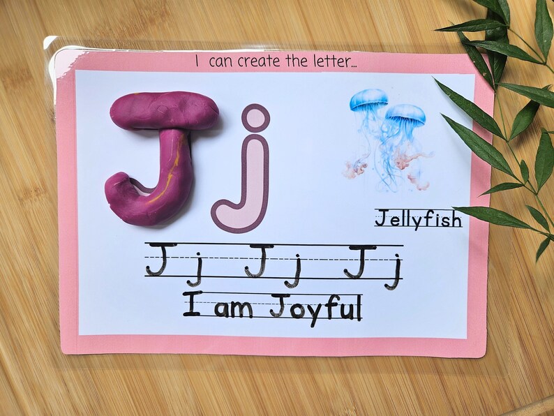 Alphabet Playdough and Trace Mats Nature Themed ABC Printable Playdoh ...