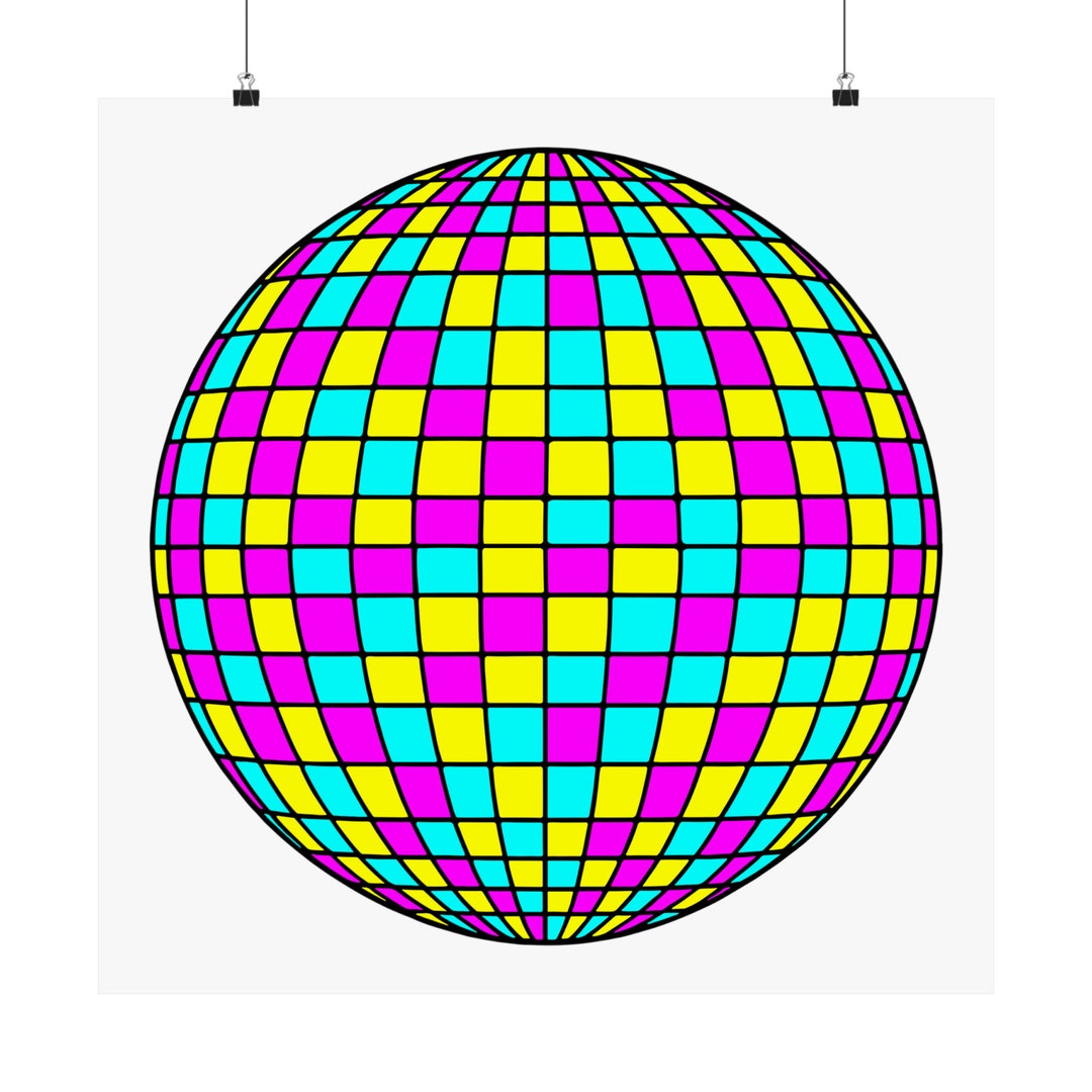 Disco Ball Poster by Coloflame | RGB Light Reactive Art | Matte Finish ...