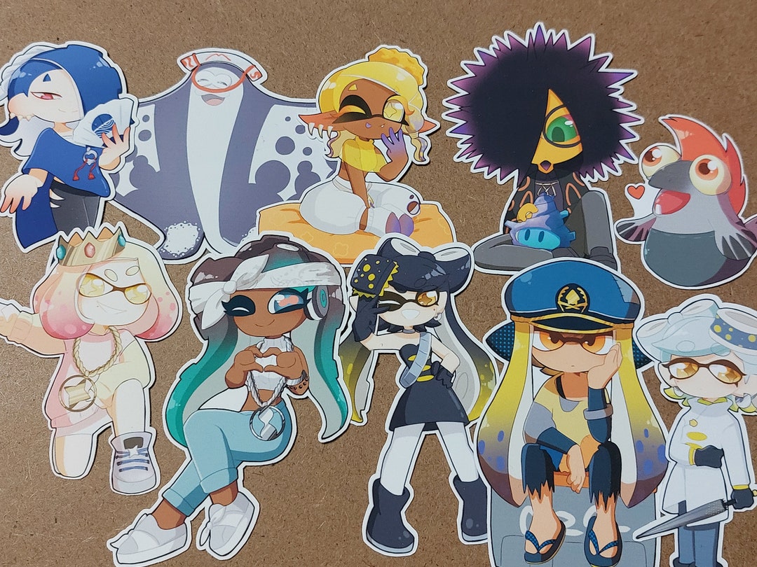 Splatoon Sticker Set deep Cut Shiver/frye/big Man Squid - Etsy
