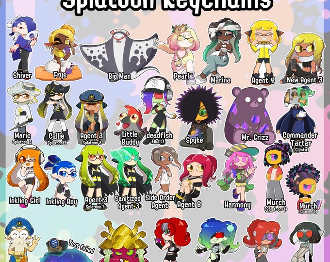 Acht Tbh Keychain (splatoon 3 Side Order) - Etsy