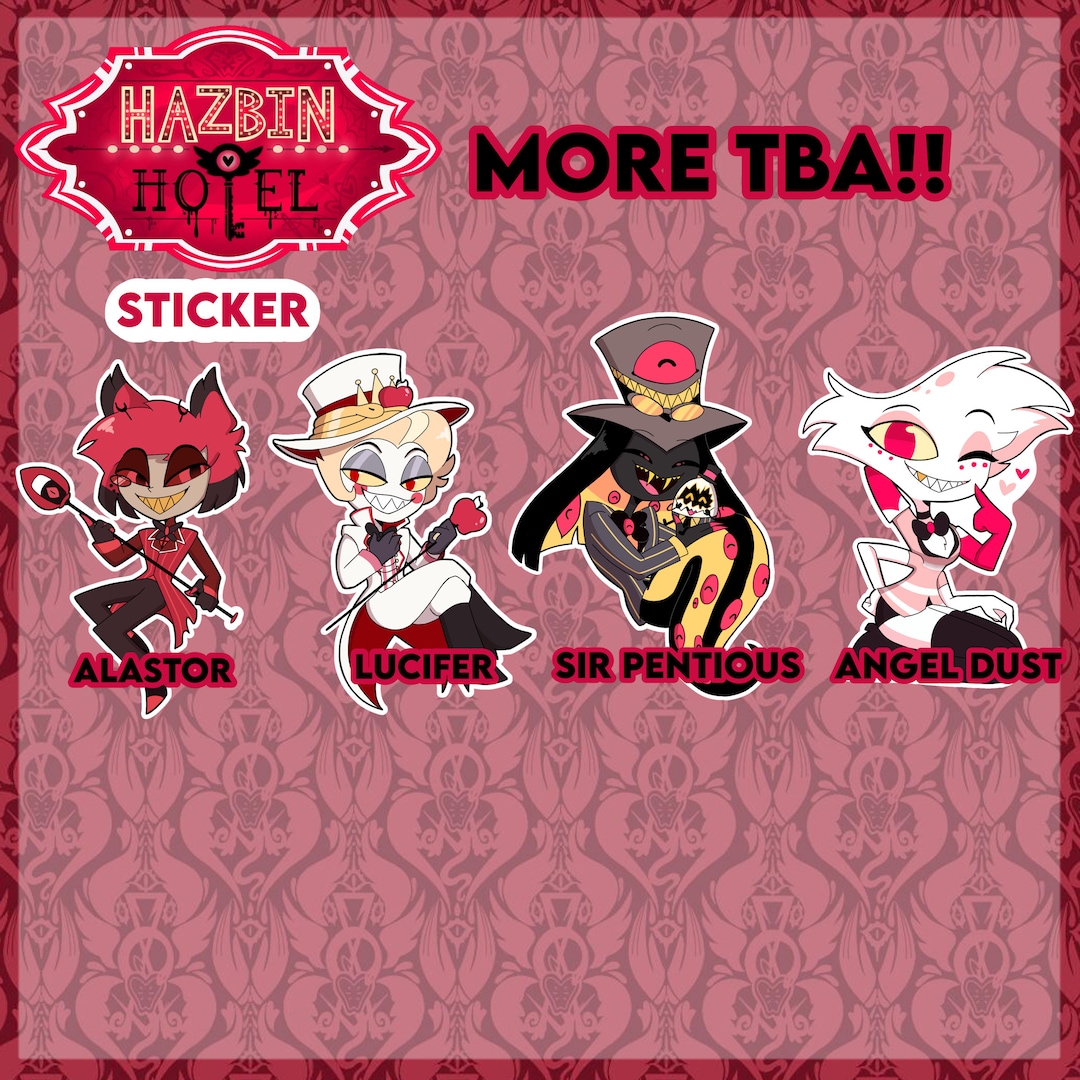 Hazbin Hotel Sticker // Lucifer, Alastor, Sir Pentious, Angel Dust ...