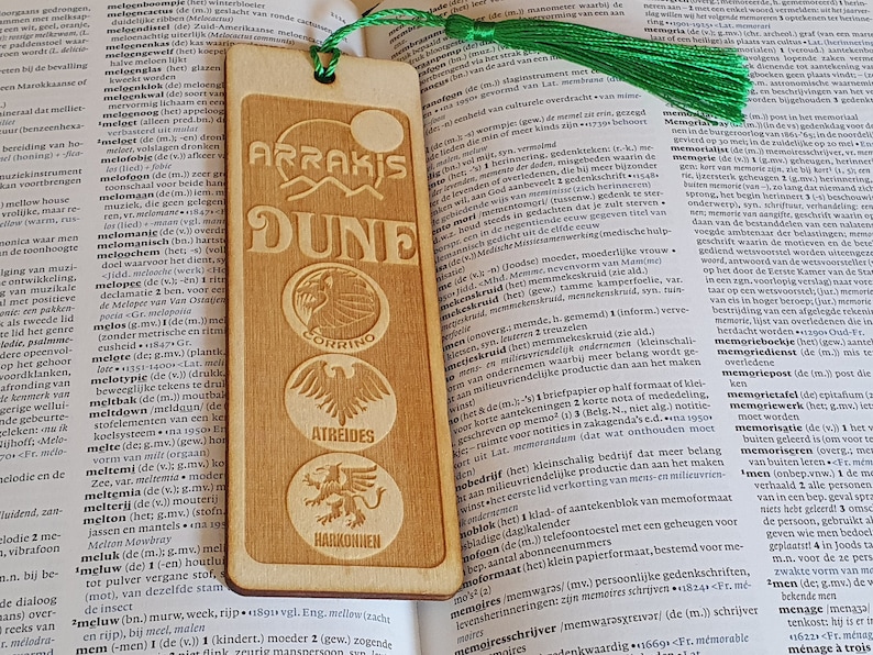 Dune-inspired Wooden Bookmark: A Desert-themed Page Keeper Wooden Book ...