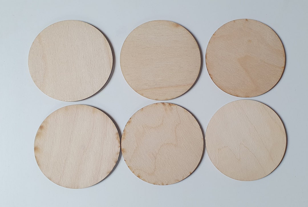 Wooden Disc Blanks for DIY Projects | 9cm Round Circle Cutouts ...