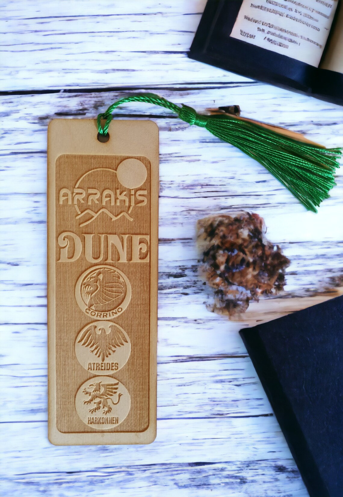 Dune-inspired Wooden Bookmark: A Desert-themed Page Keeper Wooden Book ...