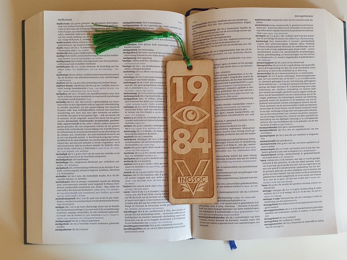 1984-inspired Bookmark | Dystopian Book Gift | George Orwell Fans ...