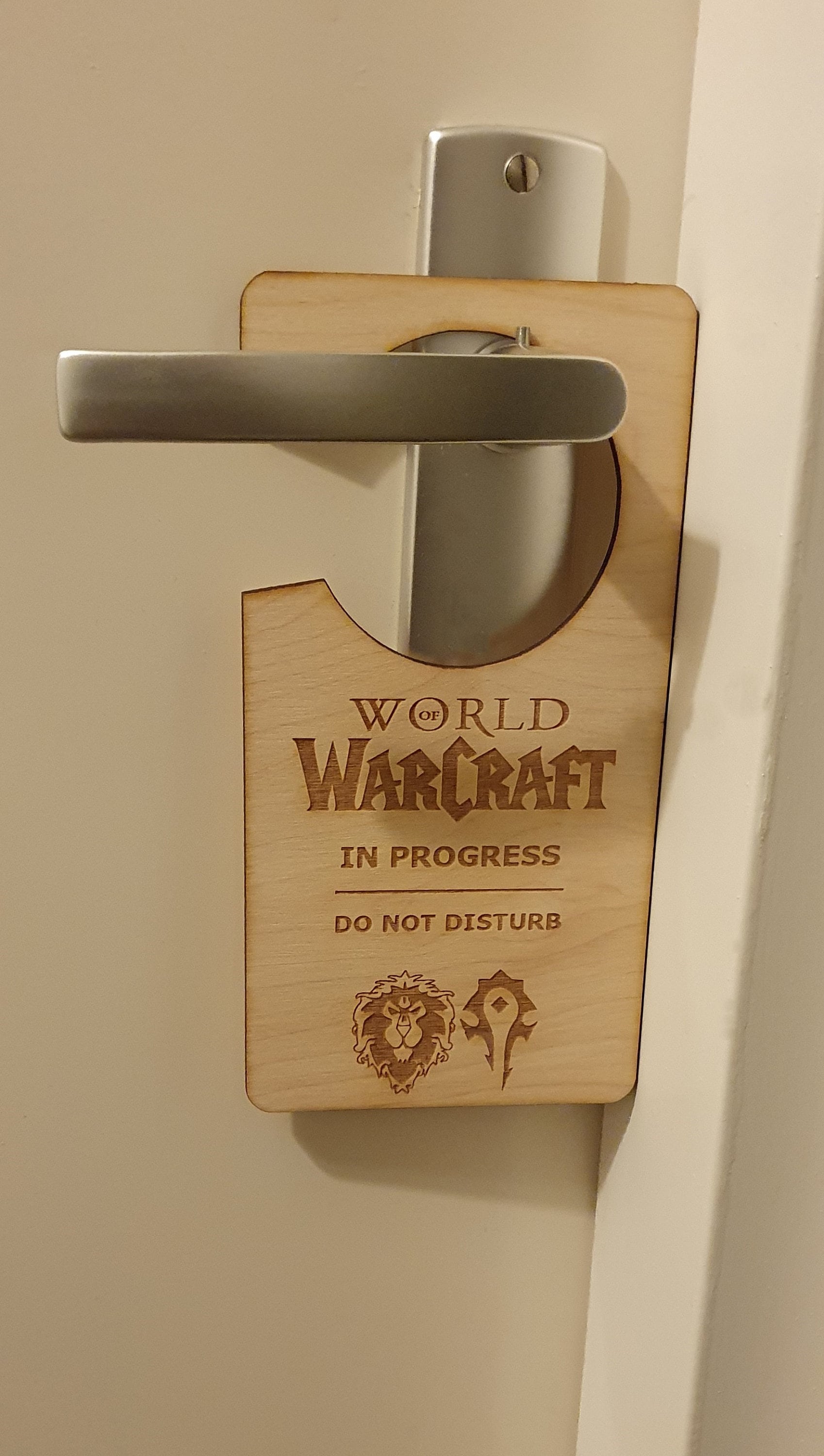 Wow Door Sign: "do Not Disturb" Wooden Plaque - Gamer Gift - Etsy