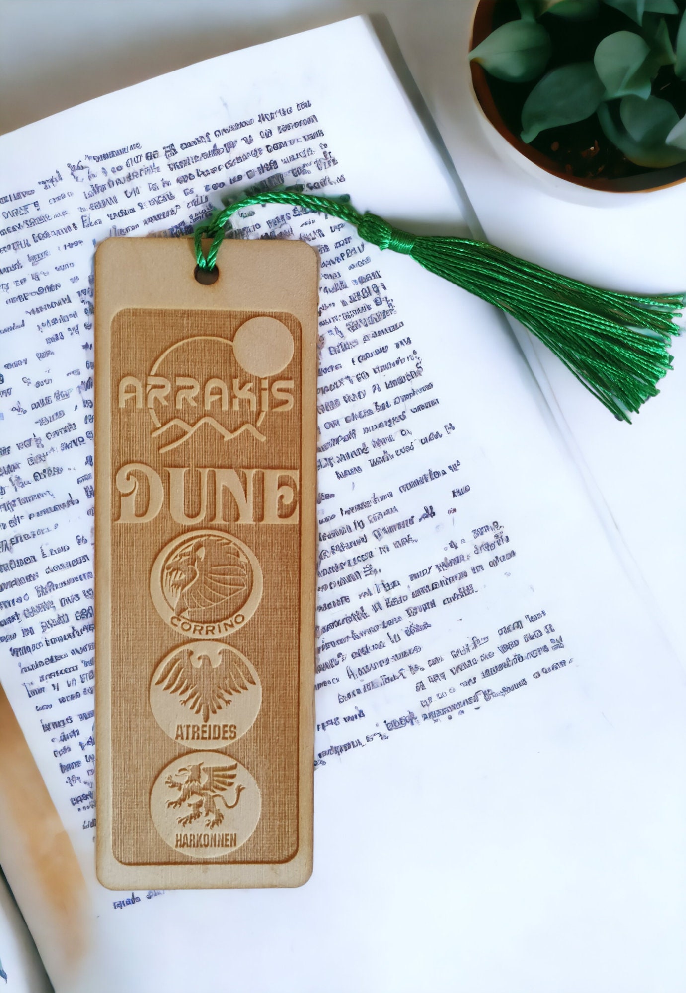 Dune-inspired Wooden Bookmark: A Desert-themed Page Keeper Wooden Book ...