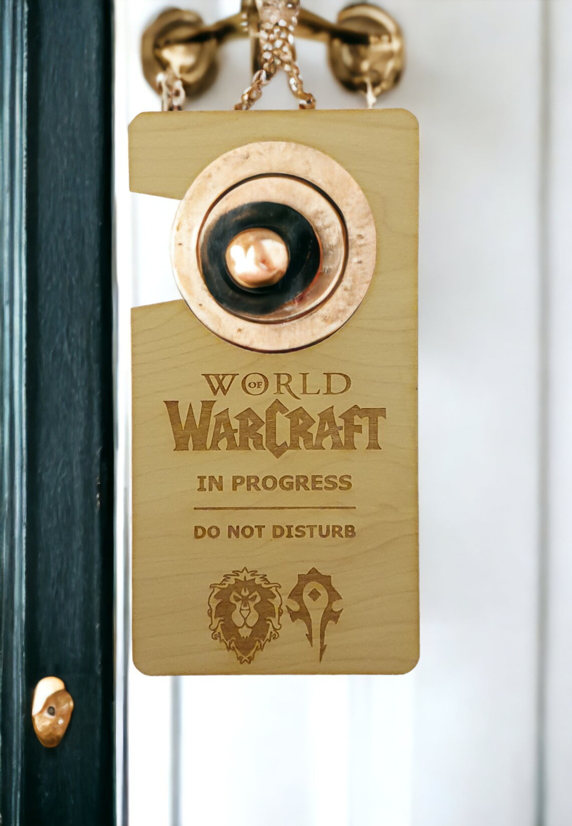 Wow Door Sign: "do Not Disturb" Wooden Plaque - Gamer Gift - Etsy