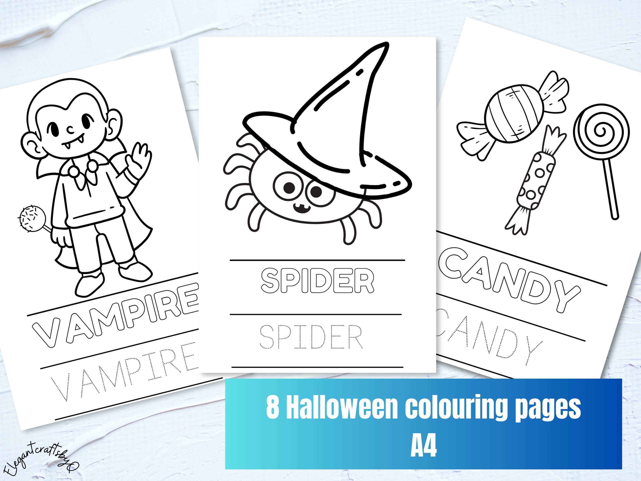 Printable Halloween Cute Colouring Pages,tracing Toddler Activity ...