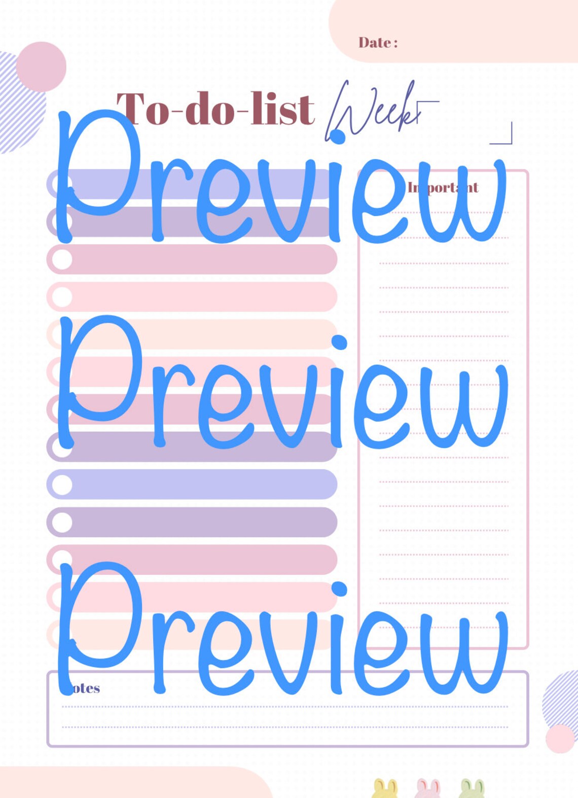 Cute Digital Calender Full Year - Etsy