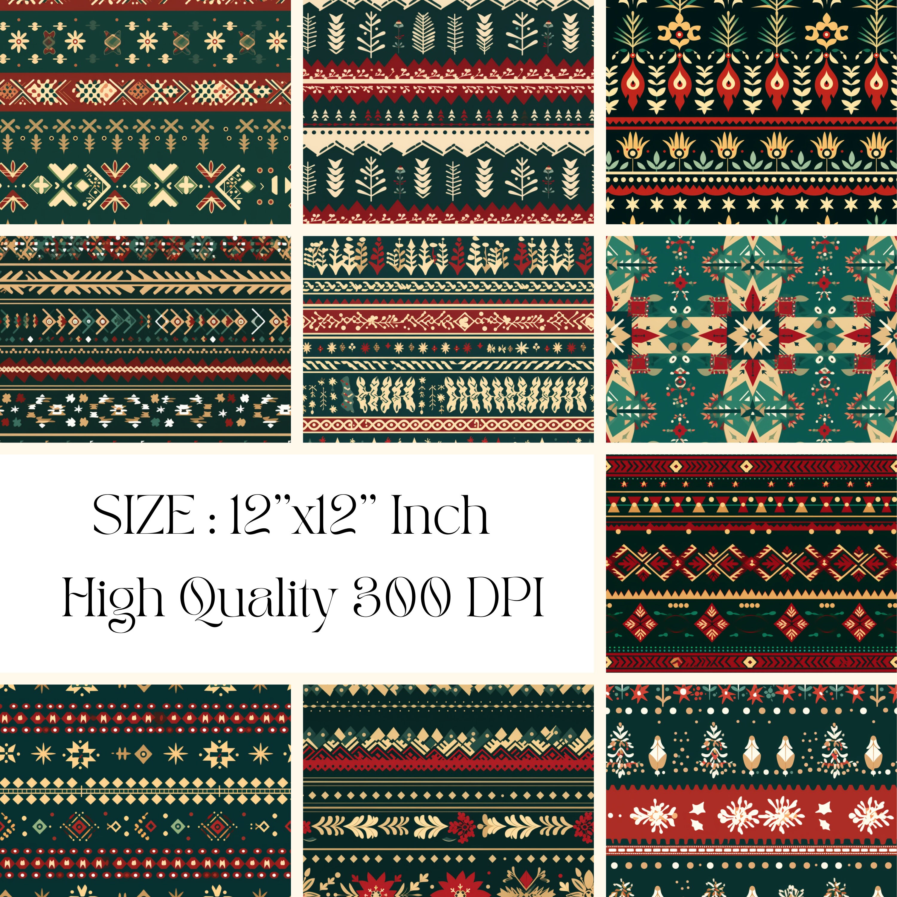 Seamless Nordic Digital Backgrounds, Christmas Backdrops, Christmas ...