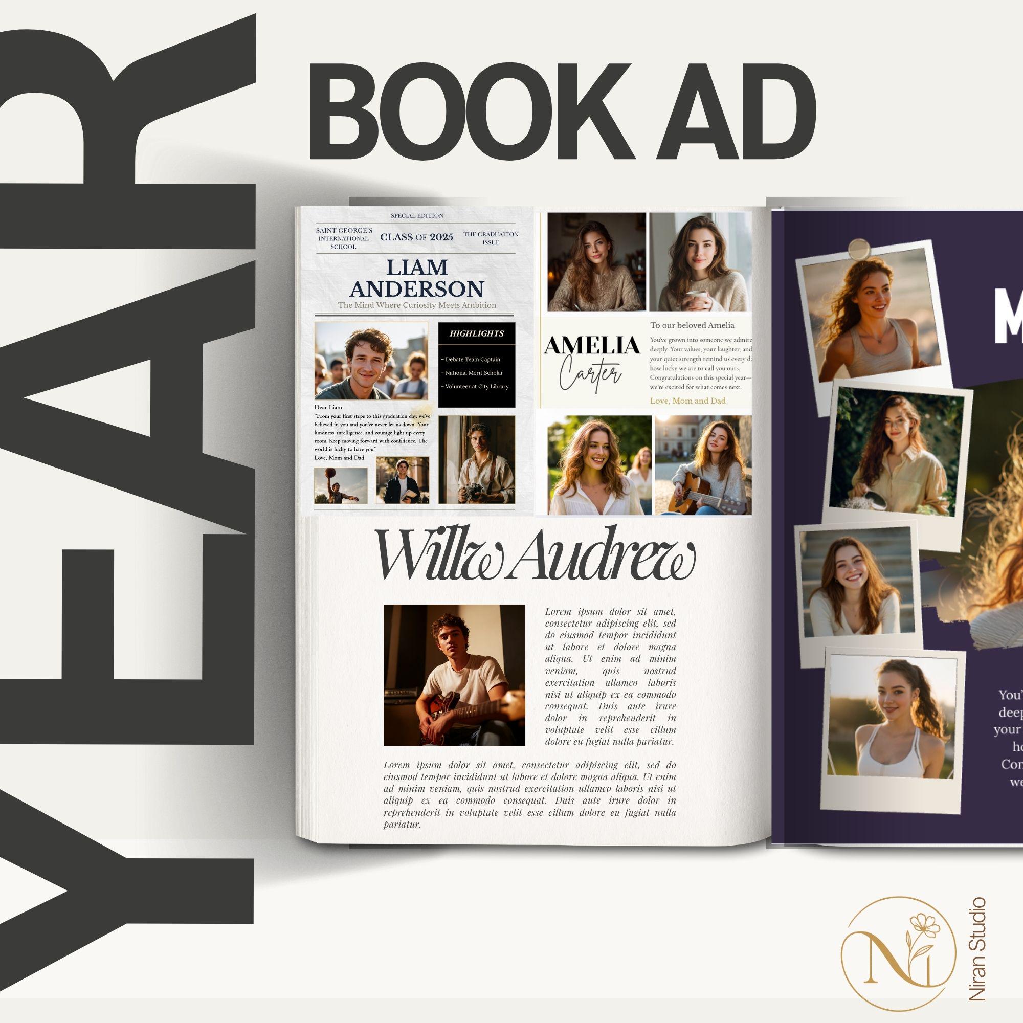 Yearbook Ad Template - Full Half Quarter Page , Senior Yearbook Ad ...