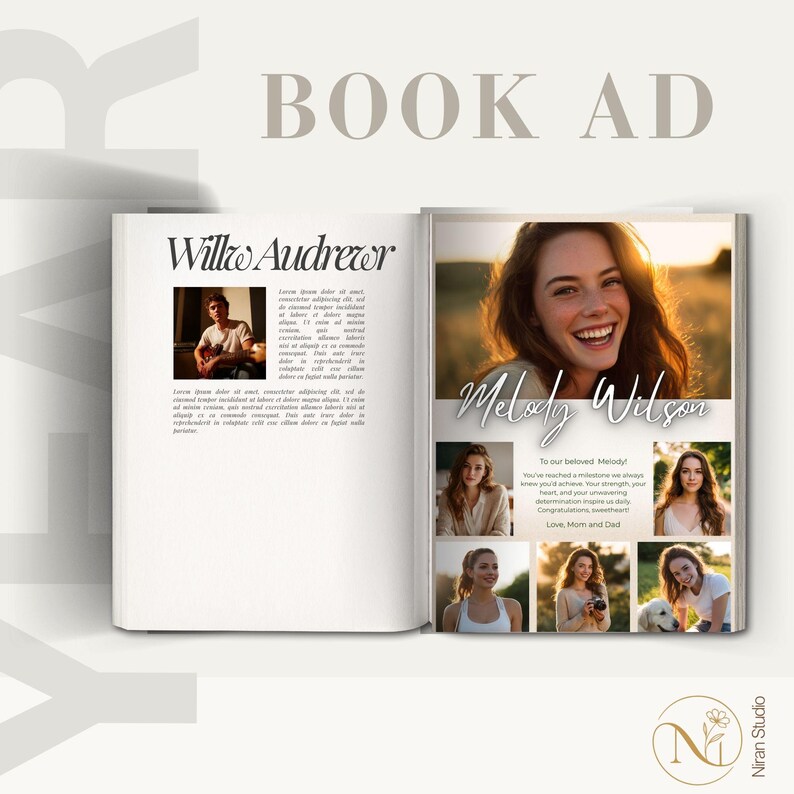Yearbook Ad Template - Full Half Quarter Page , Senior Yearbook Ad ...