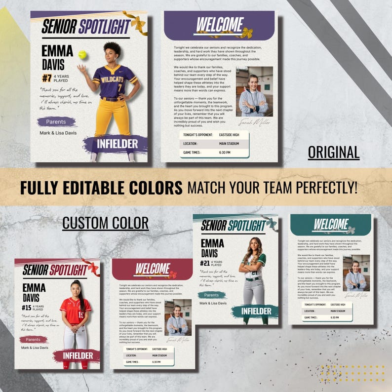 Coquette Senior Night Program Template, Bow Aesthetic Style, 20 Pages ...