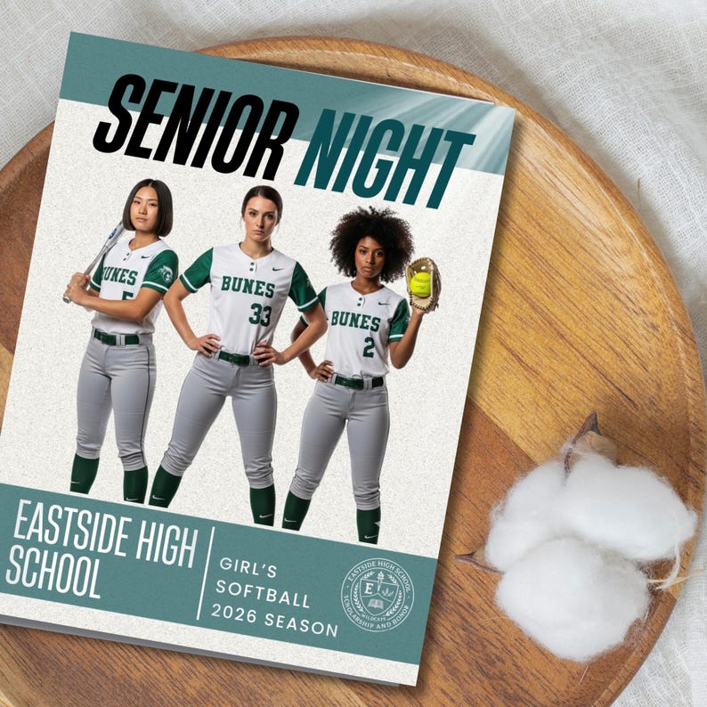 Senior Night Program Template Editable in Canva, 20 Page Senior ...