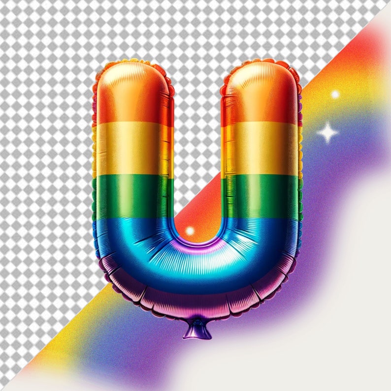 LGBT Pride Balloon Alphabet&number, Pride Flag Foil Balloon Clipart ...