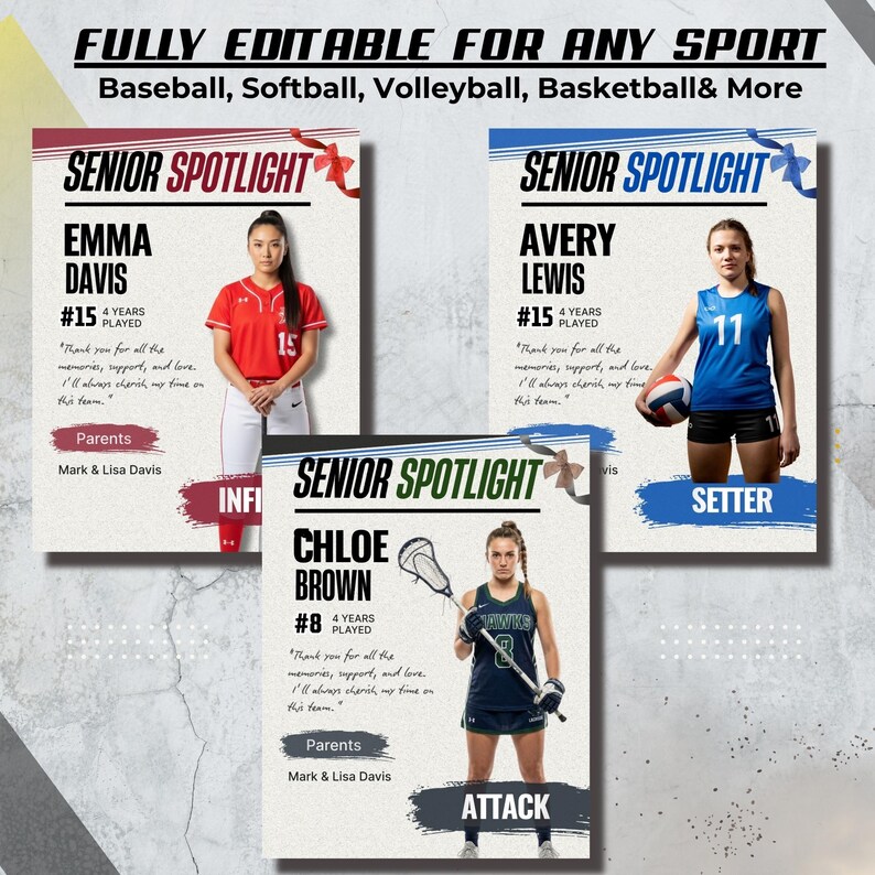 Coquette Senior Night Program Template, Bow Aesthetic Style, 20 Pages ...