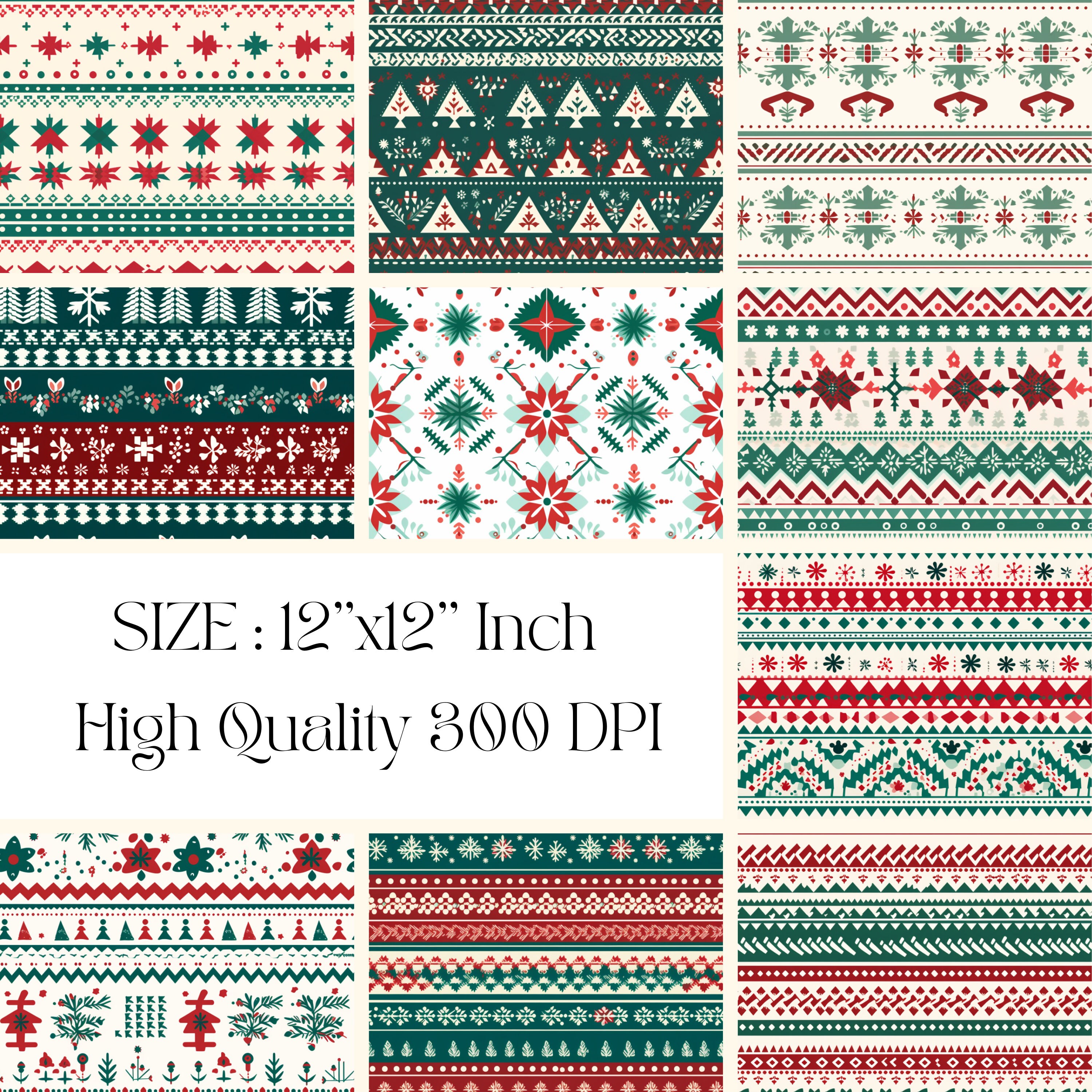 Seamless Nordic Digital Backgrounds, Christmas Backdrops, Christmas ...