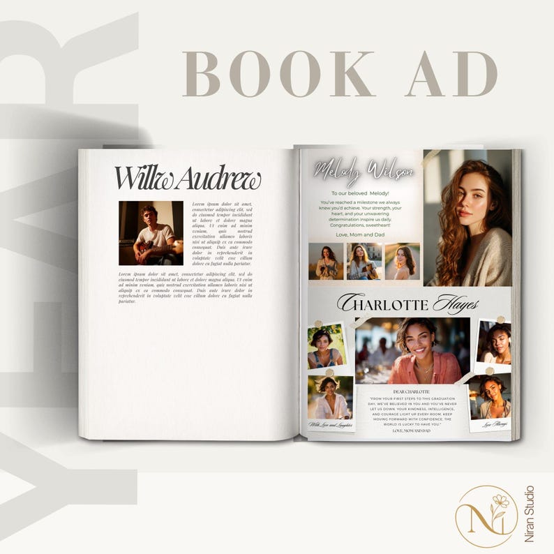 Yearbook Ad Template - Full Half Quarter Page , Senior Yearbook Ad ...
