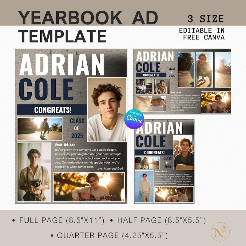 Boy Yearbook Ad Full - Etsy