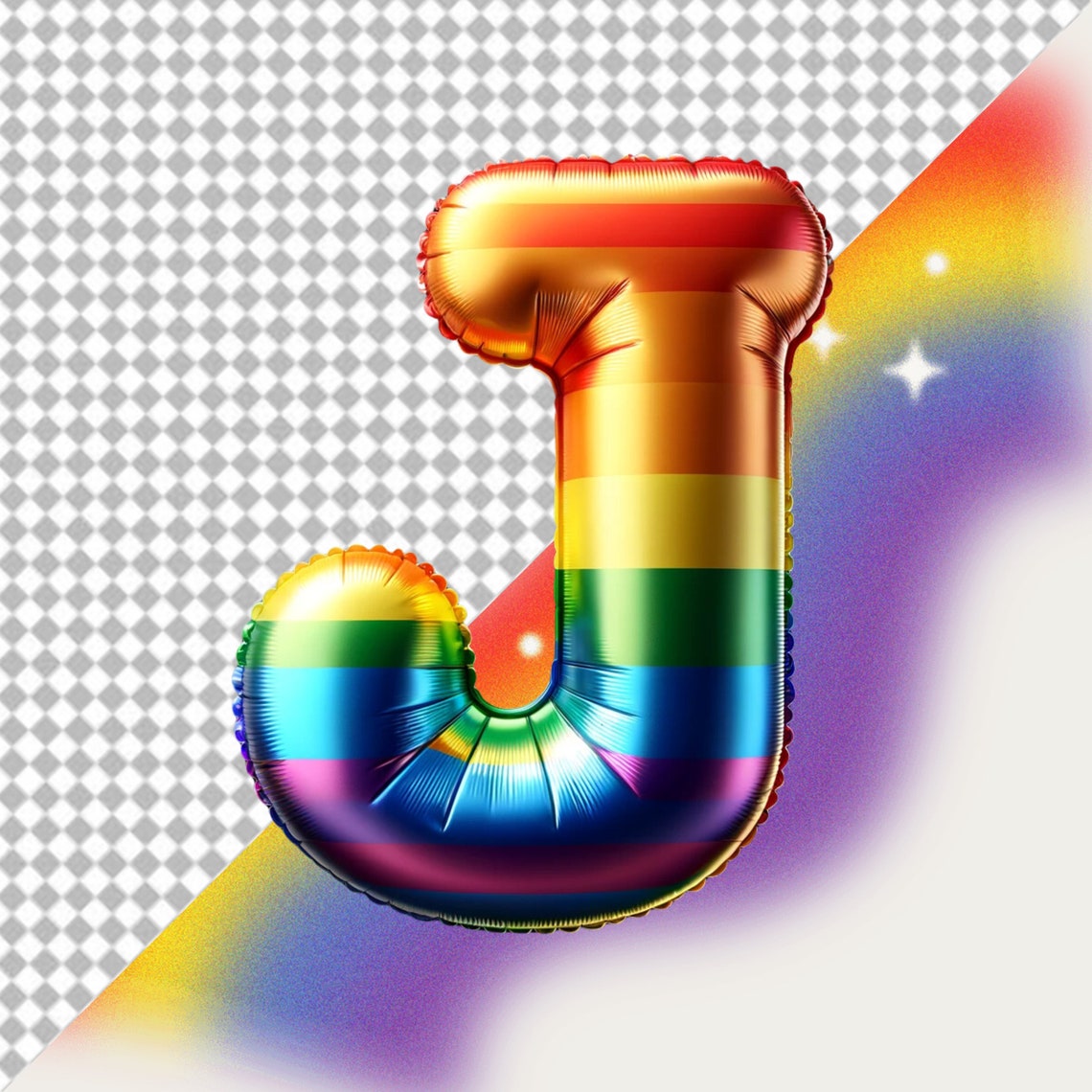 LGBT Pride Balloon Alphabet&number, Pride Flag Foil Balloon Clipart ...