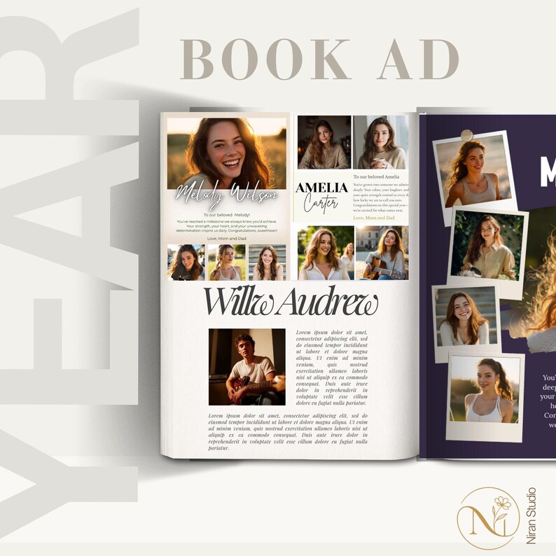 Yearbook Ad Template - Full Half Quarter Page , Senior Yearbook Ad ...