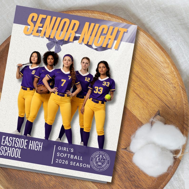 Coquette Senior Night Program Template, Bow Aesthetic Style, 20 Pages ...