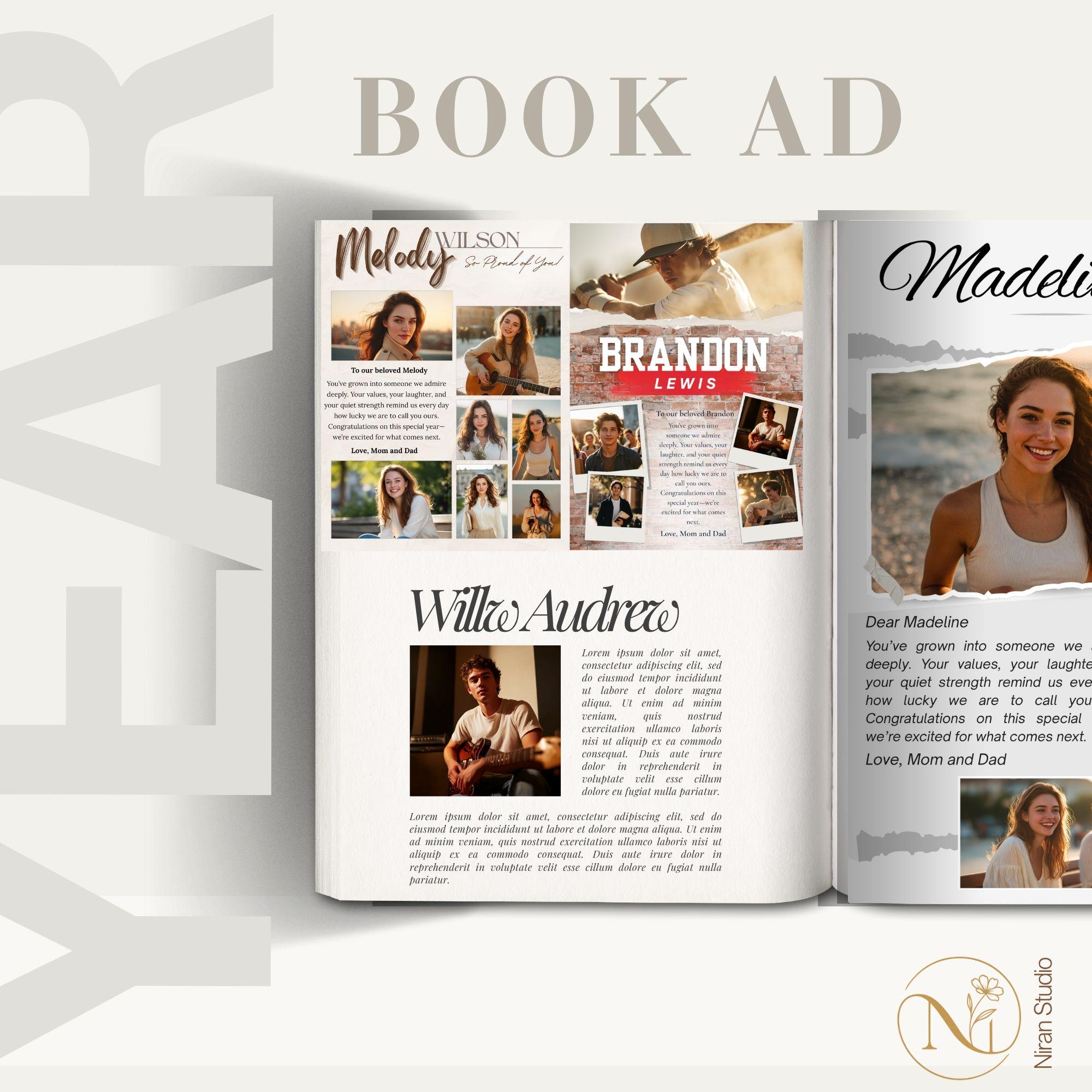 Yearbook Ad Template - Full Half Quarter Page , Senior Yearbook Ad ...