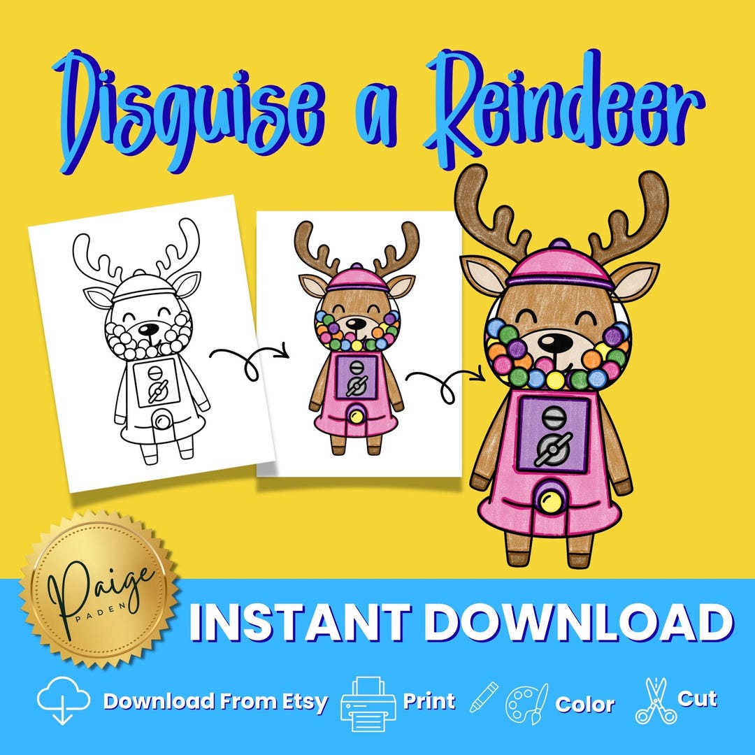 Disguise a Reindeer Printable - Hide a Reindeer Kids Activity ...