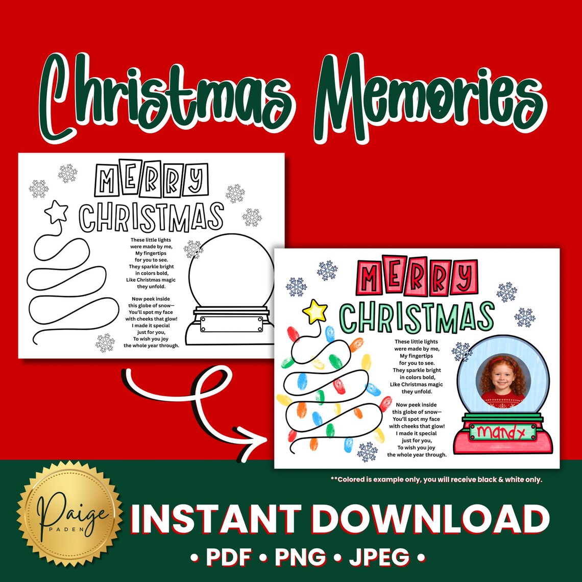 Fingerprint Christmas Craft, Snowglobe Photo Keepsake, Kids Handprint ...