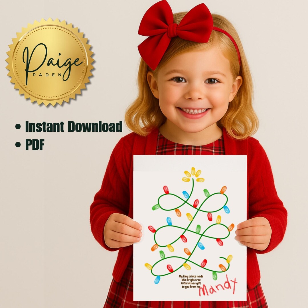 Christmas Fingerprint Tree Craft Printable | Kids Holiday Poem Keepsake ...