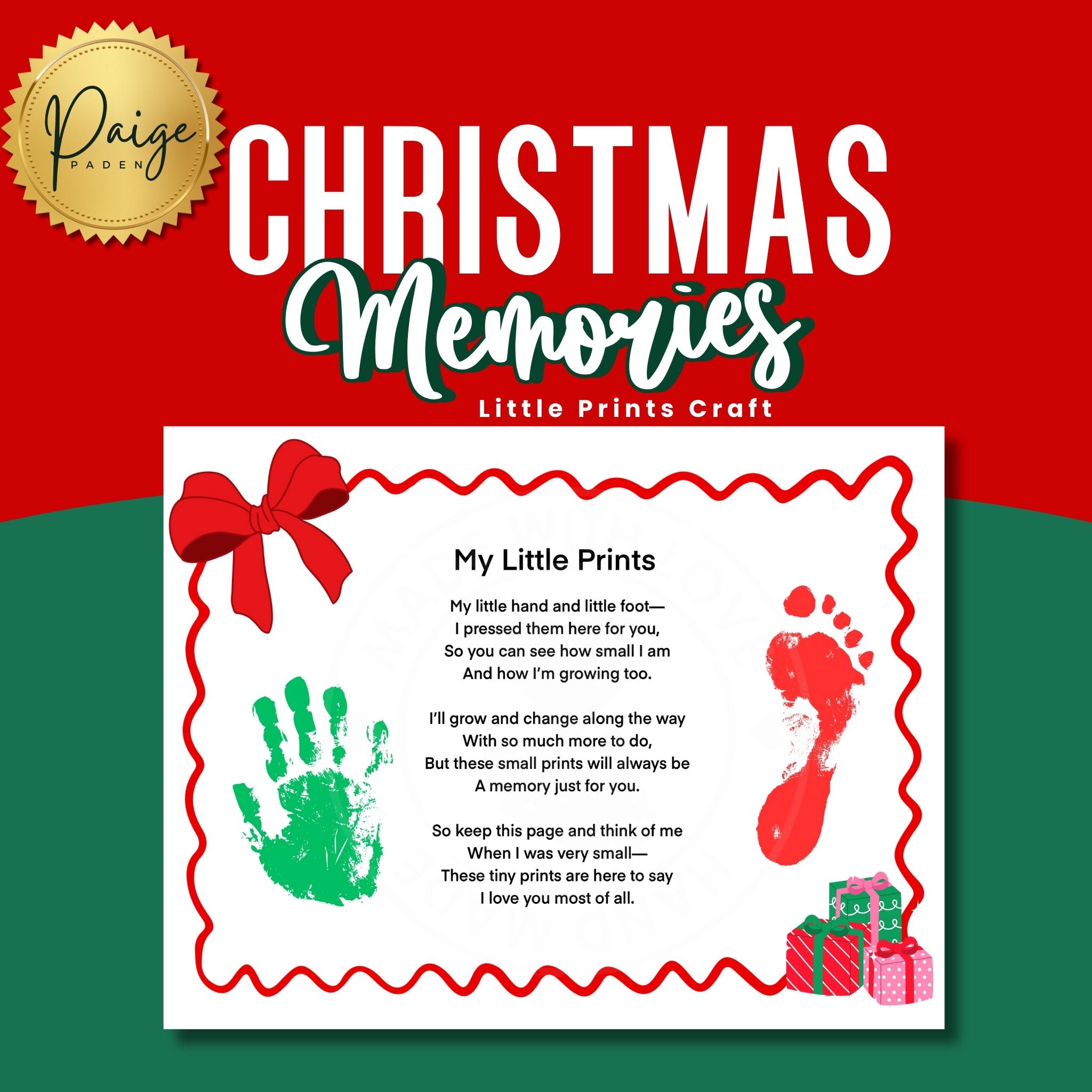 Christmas Handprint Poem Printable | My Little Prints Footprint Craft ...