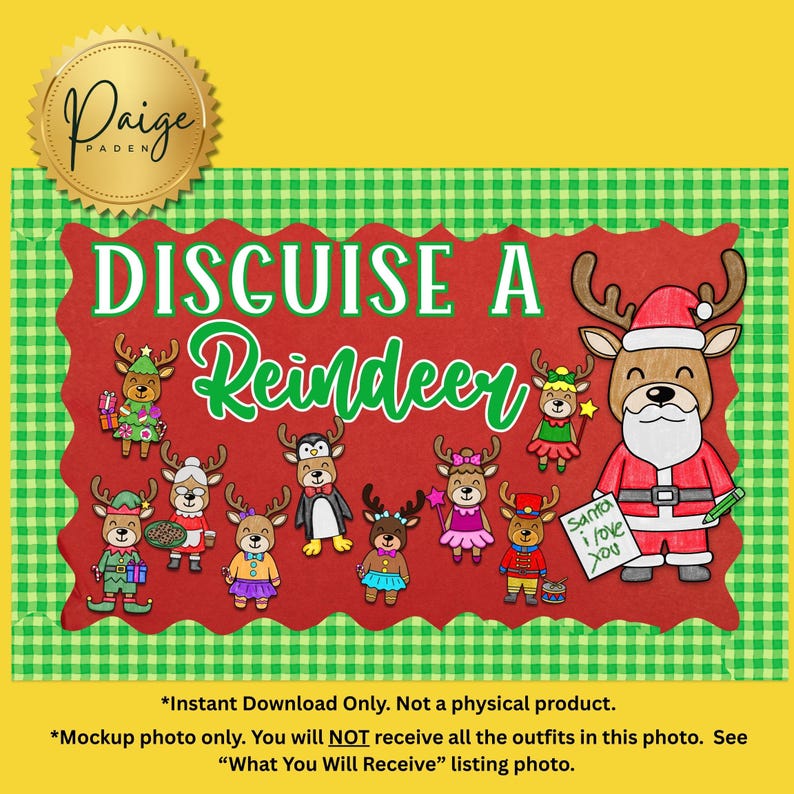 Design-a-reindeer Printable | Christmas Kids Craft Cut & Paste ...