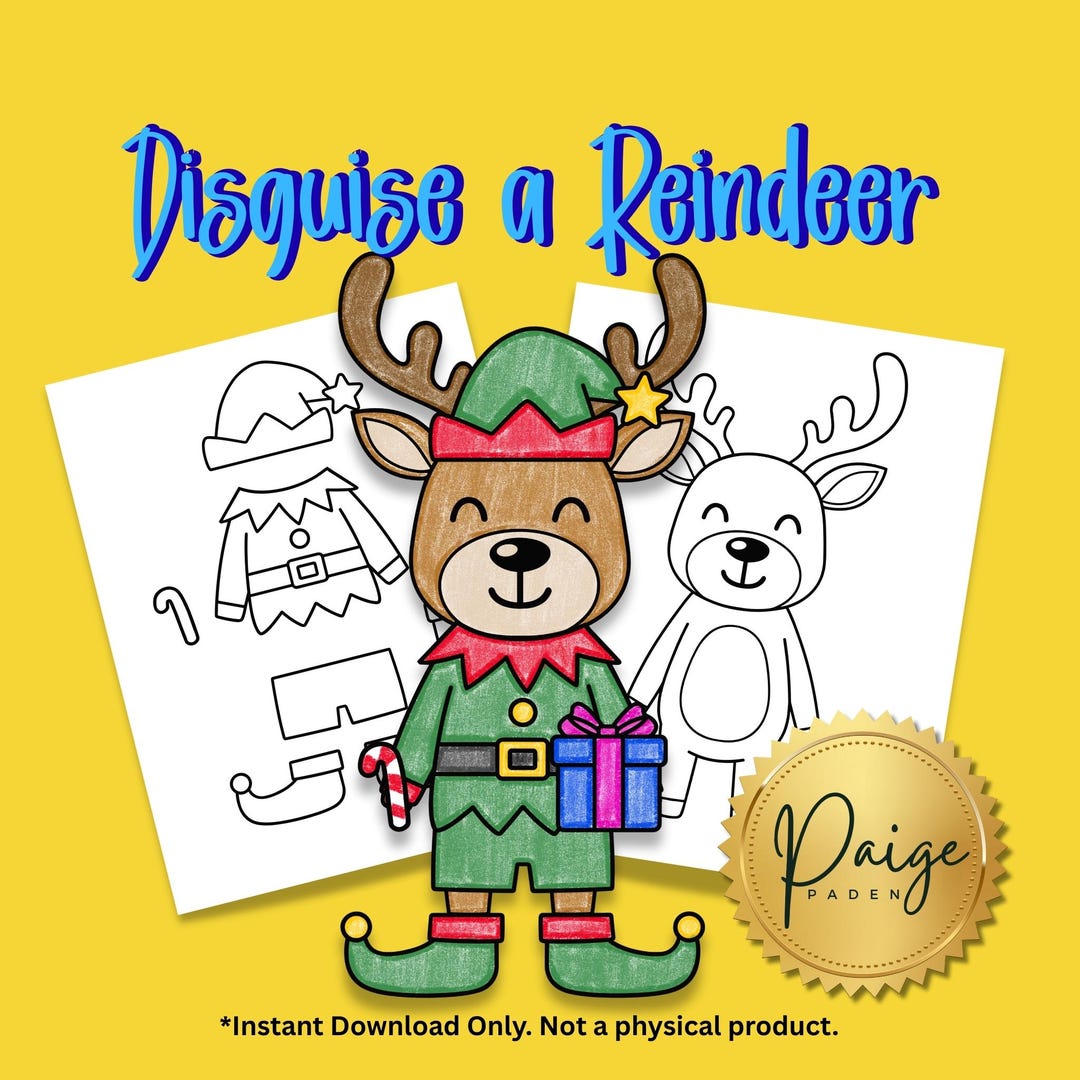 Design-a-reindeer Printable | Christmas Kids Craft Cut & Paste ...
