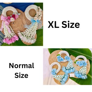 XL Thai Flower Garland: Handmade Fabric Ceremony Decor - Etsy