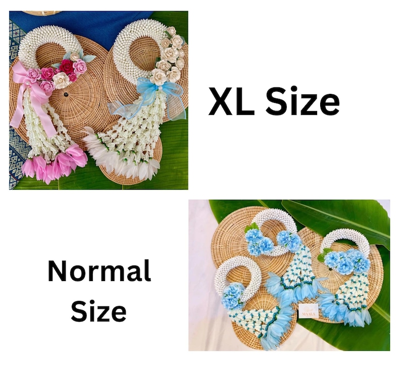 XL Thai Flower Garland: Handmade Fabric Ceremony Decor - Etsy