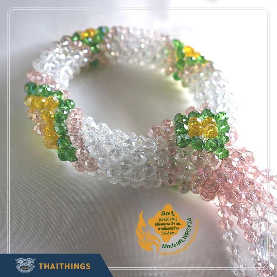 Large Crystal Thai Garland Handmade Premium Thaithings Decor | Souvenir ...