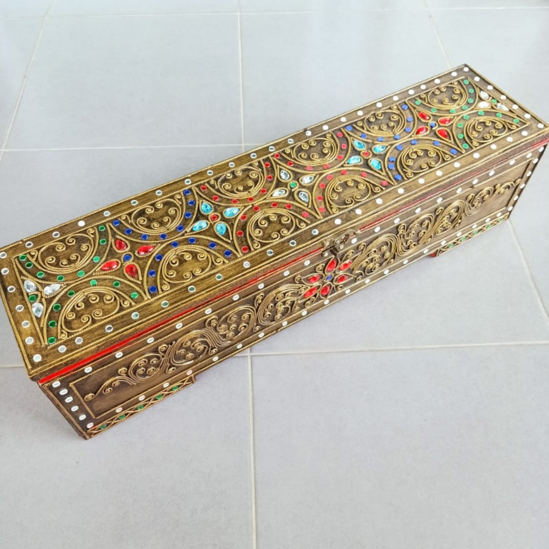 Antique-style Wooden Dharma Storage Chest Decorative Storage, Wooden ...