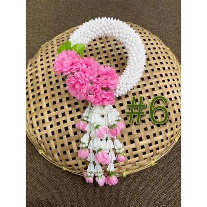 Handmade Thai Flower Garland | Durable Fabric Plastic for Ceremonies ...
