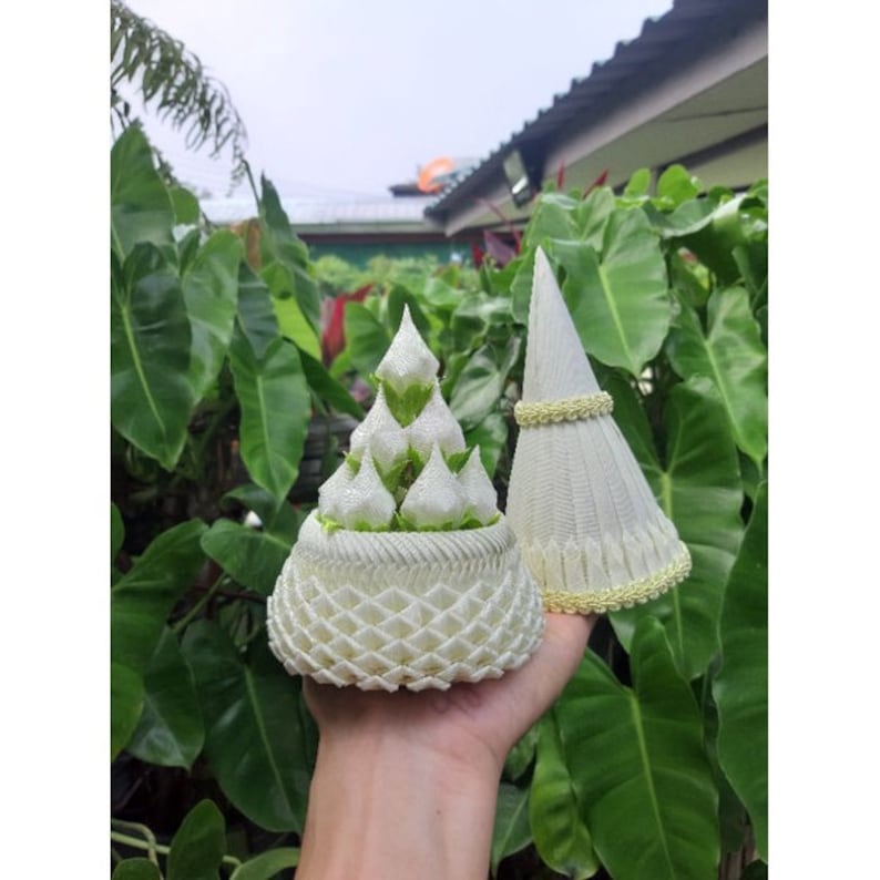 Traditional Thai Tray With Lid, Phan Thong Kam Offering Tray, Offering ...