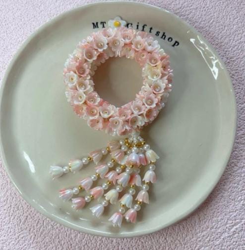 Beaded Thai Flower Garland | Pearl and Sequined Colors| 8 Cm ...