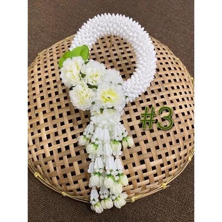 Handmade Thai Flower Garland | Durable Fabric Plastic for Ceremonies ...