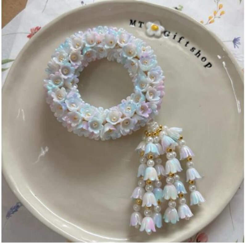 Beaded Thai Flower Garland | Pearl and Sequined Colors| 8 Cm ...