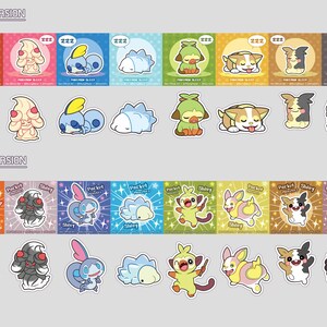 Pokemon Galar Sticker Set Pokemon Sword and Shield Alcremie, Scorbunny ...