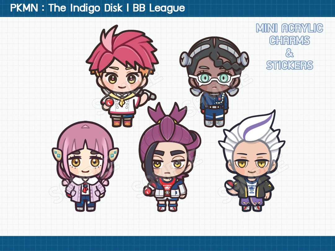 Pokemon Mini Acrylic Keychain - Kieran, Drayton, Lacey, Crispin, Amarys ...