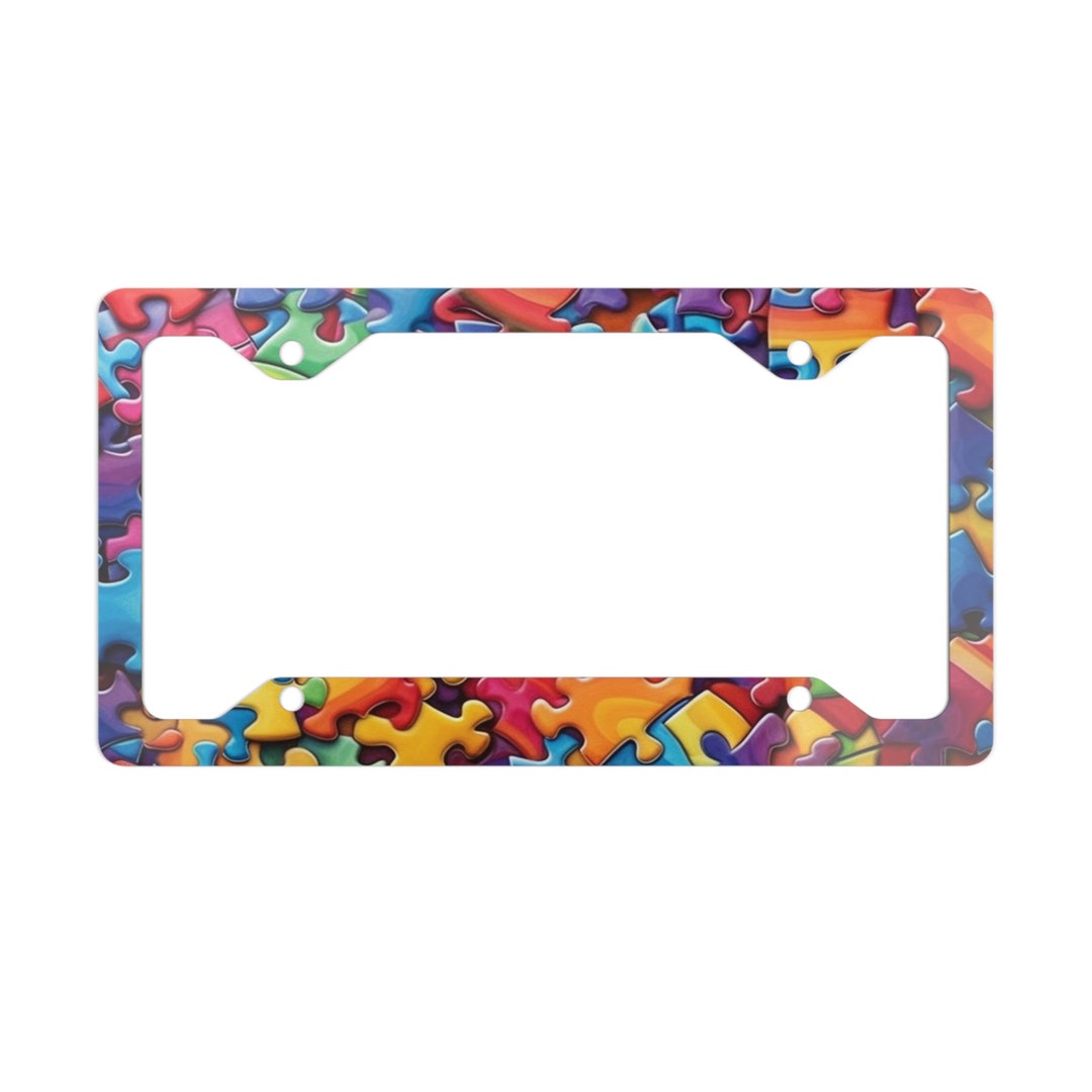 Autism Puzzle Pieces License Plate Frame, Car Accessories, License ...