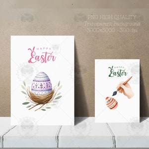 Easter Eggs Watercolor Clipart , Happy Easter Png, Easter Sublimation ...