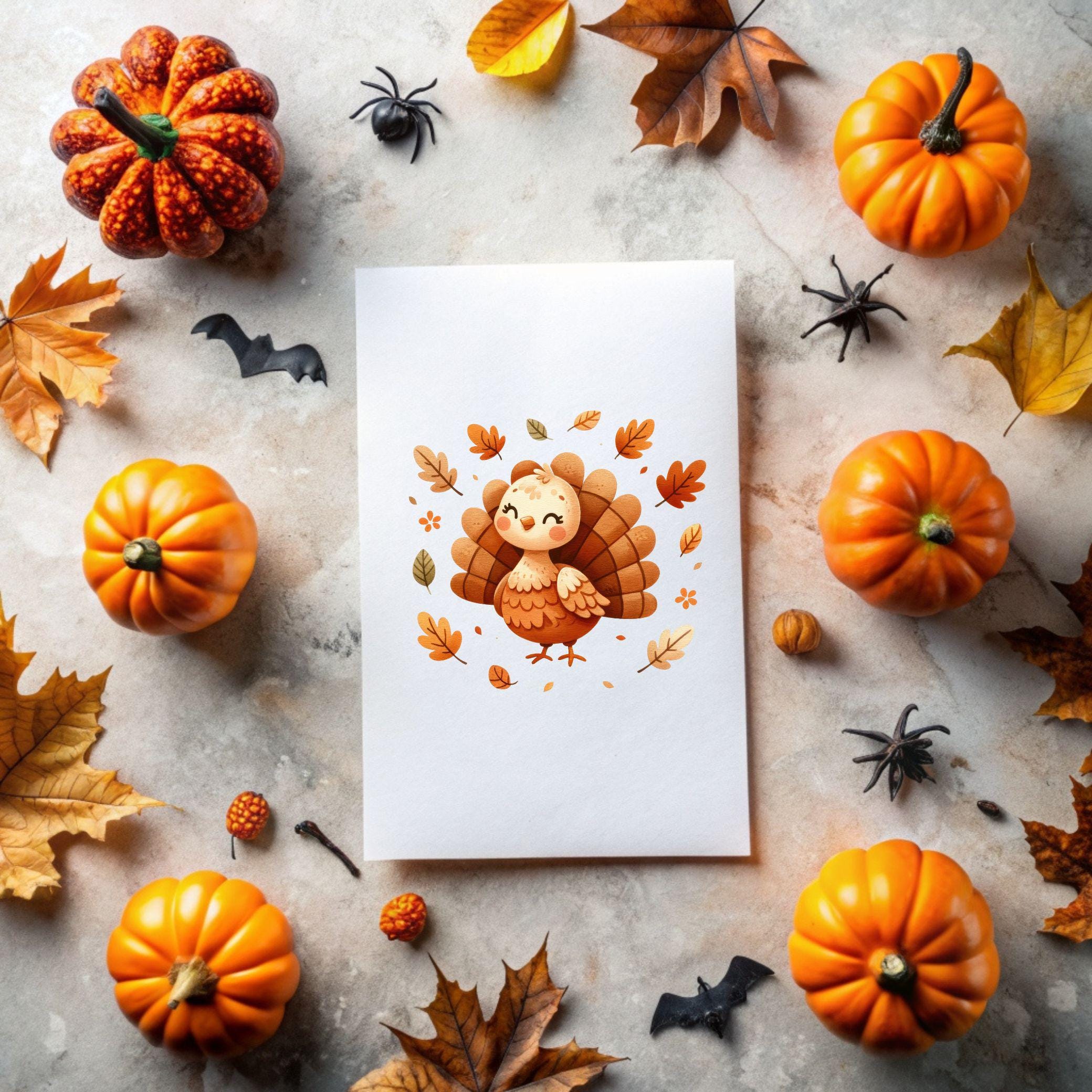 Cute Turkey Clipart,watercolor Turkey,thanksgiving Clipart,thanksgiving ...